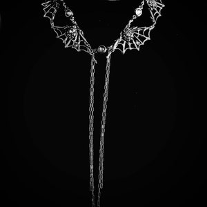 Dark Web Collar. Spiderweb Necklace. Spiderweb Collar. Spiderweb ...