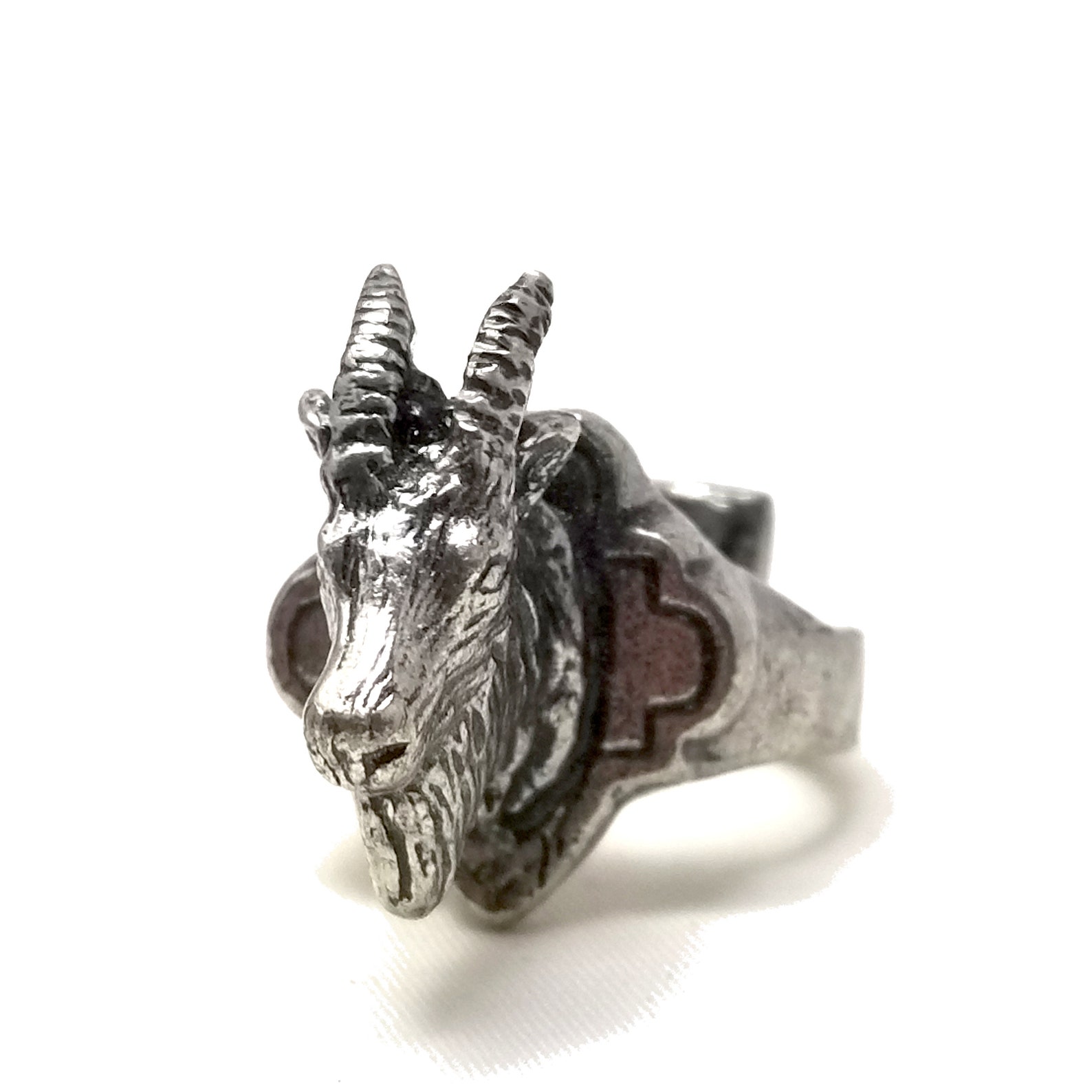 Goat Ring. Mounted Goat. Taxidermy. Gothic - Etsy