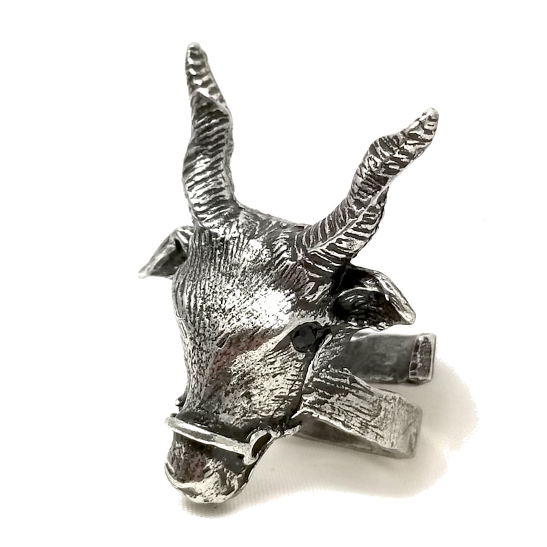 Goat Ring. Large Goat Ring. Goat. Dark Lord. Wiccan. Pagan. - Etsy