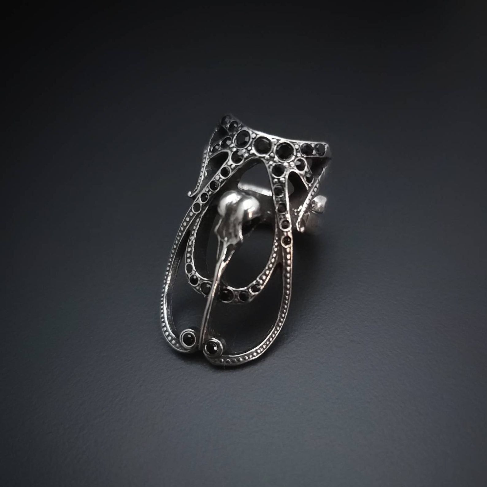 Nouveau Hummingbird Ring. Hummingbird Skull Ring.. Made to Order - Etsy