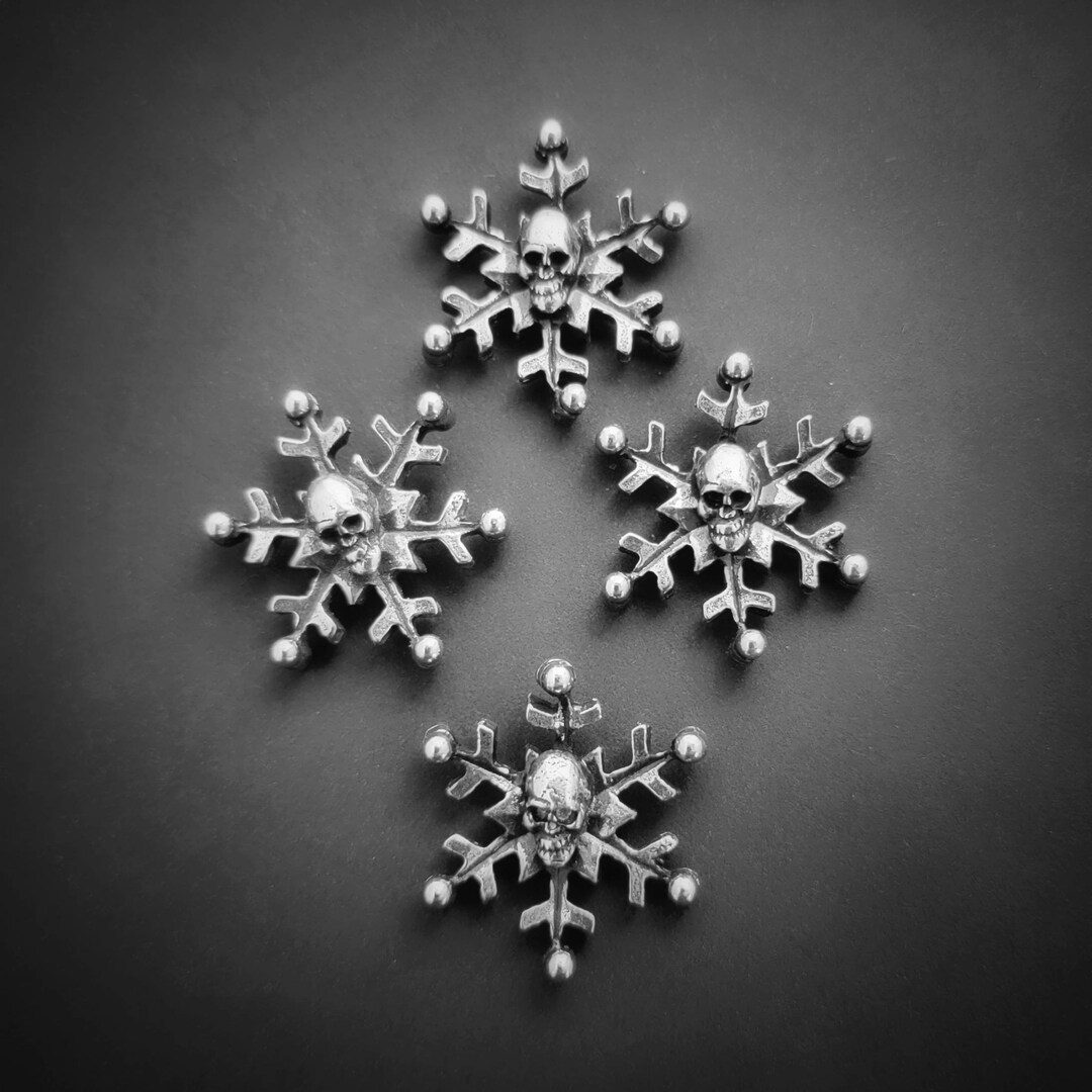 Skullflake Pin. Snowflake Pin. - Etsy