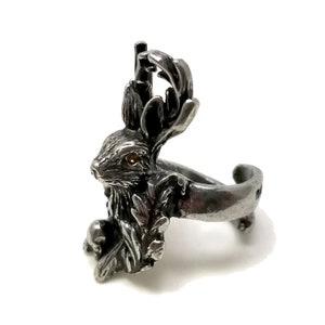 Jackalope Ring. Jackalope. Skull. Jackrabbit. Antelope Horns Mythical ...