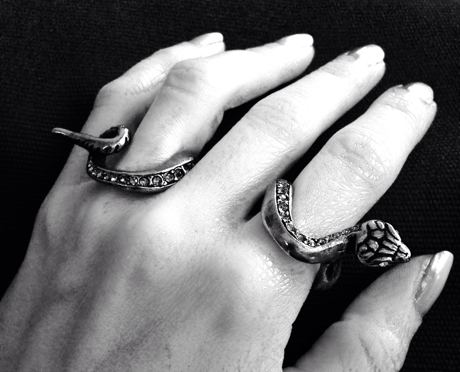 Snake Ring. Serpent Ring. 3 Finger Ring. Reptile Ring. Made to Order - Etsy