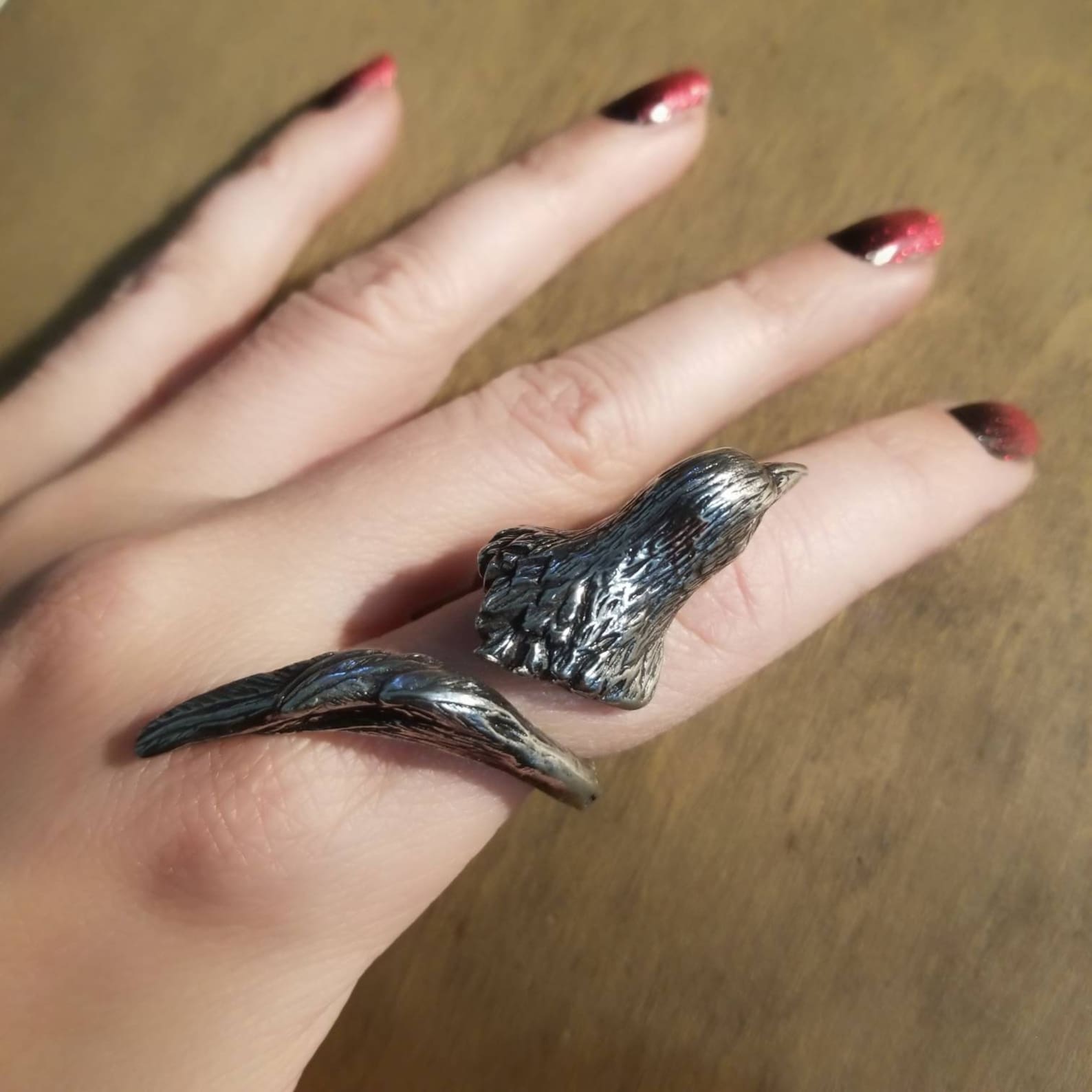 Bird Wrap Ring. Crow Ring. Raven Ring. Bird Ring. Made to Order - Etsy