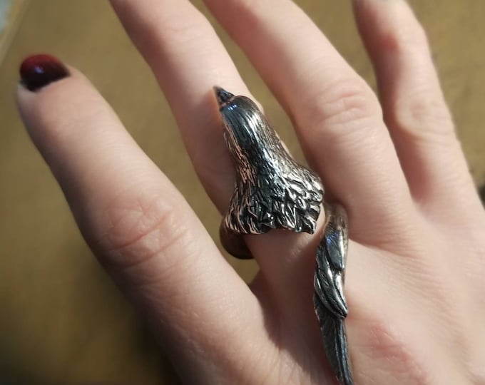 Bird Wrap Ring. Crow Ring. Raven Ring. Bird Ring - Etsy