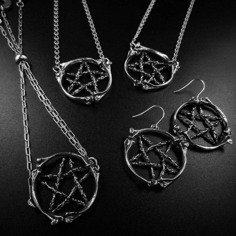 Bone and Twig Pentagram. Pentagram Necklace. Witch Necklace. DBN - Etsy