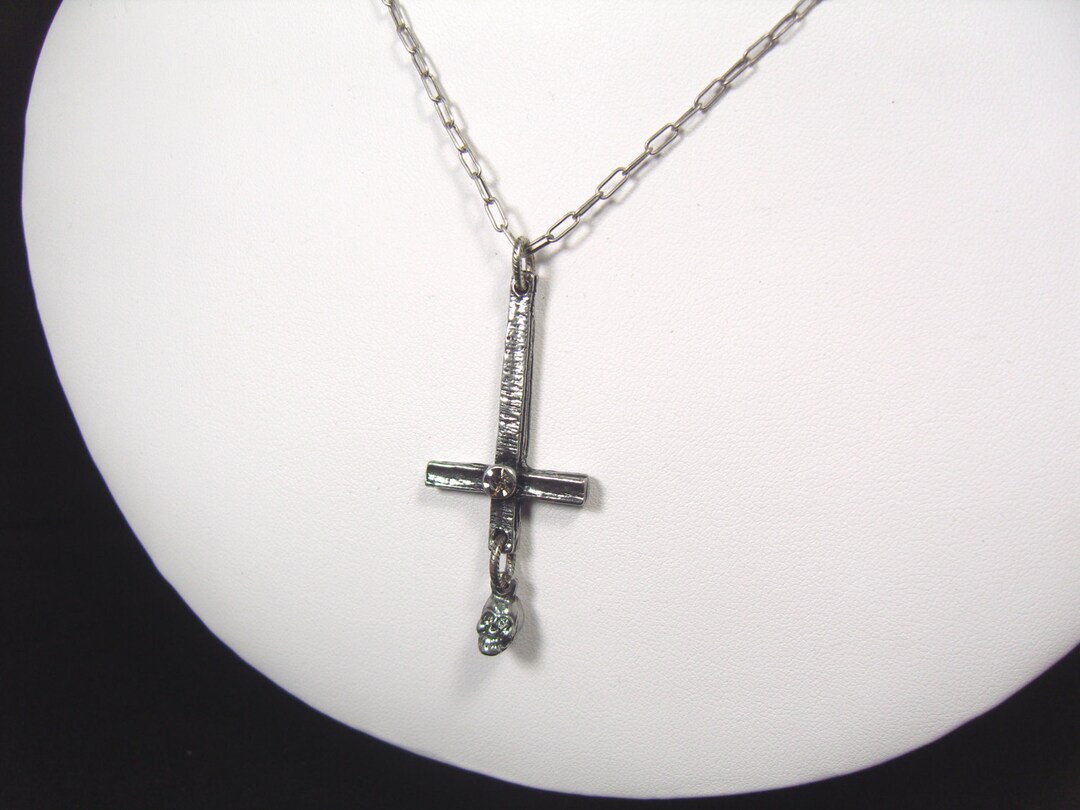 Inverted Cross Necklace - Etsy