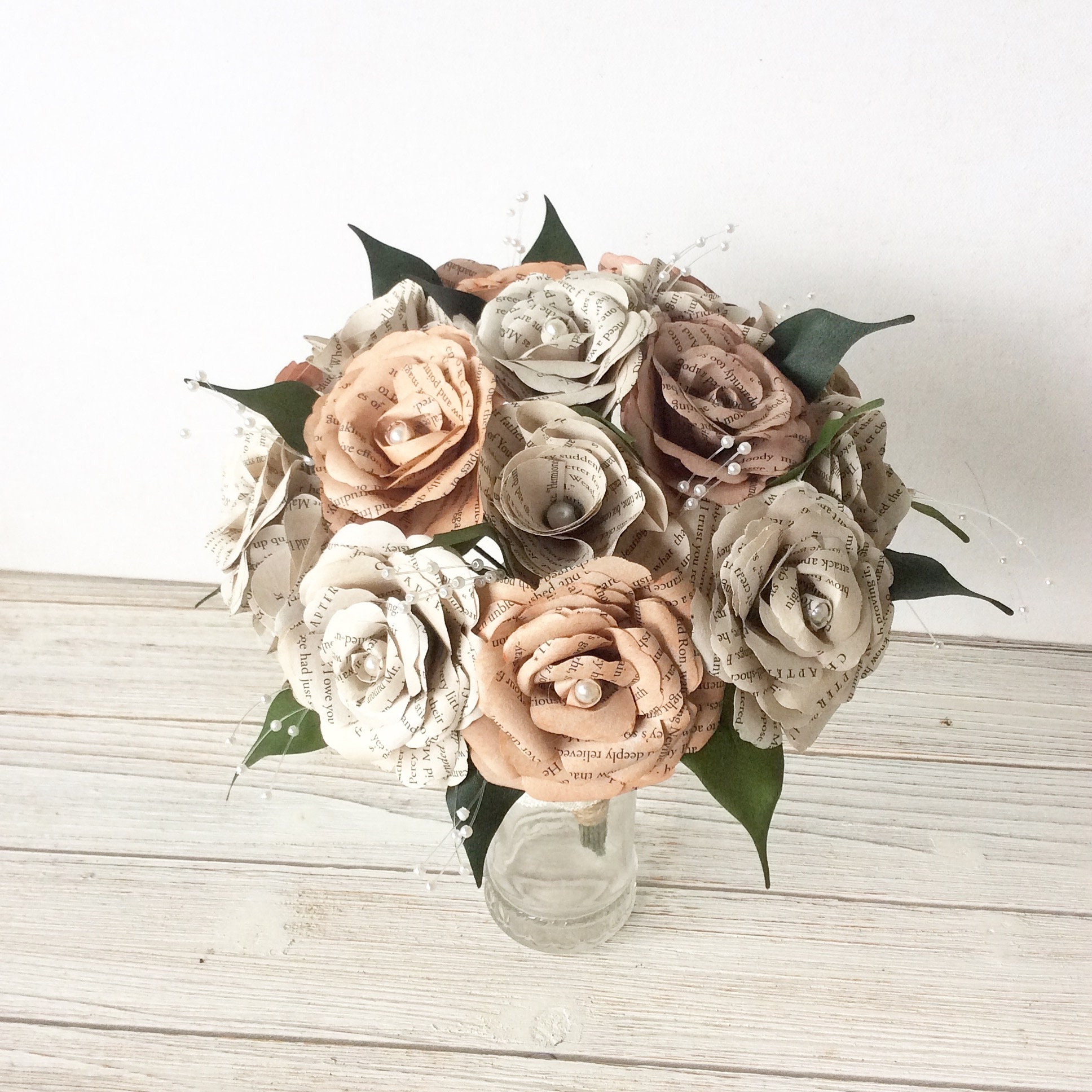 Book Bouquet Custom Book Bouquet Paper Bouquet Book | Etsy