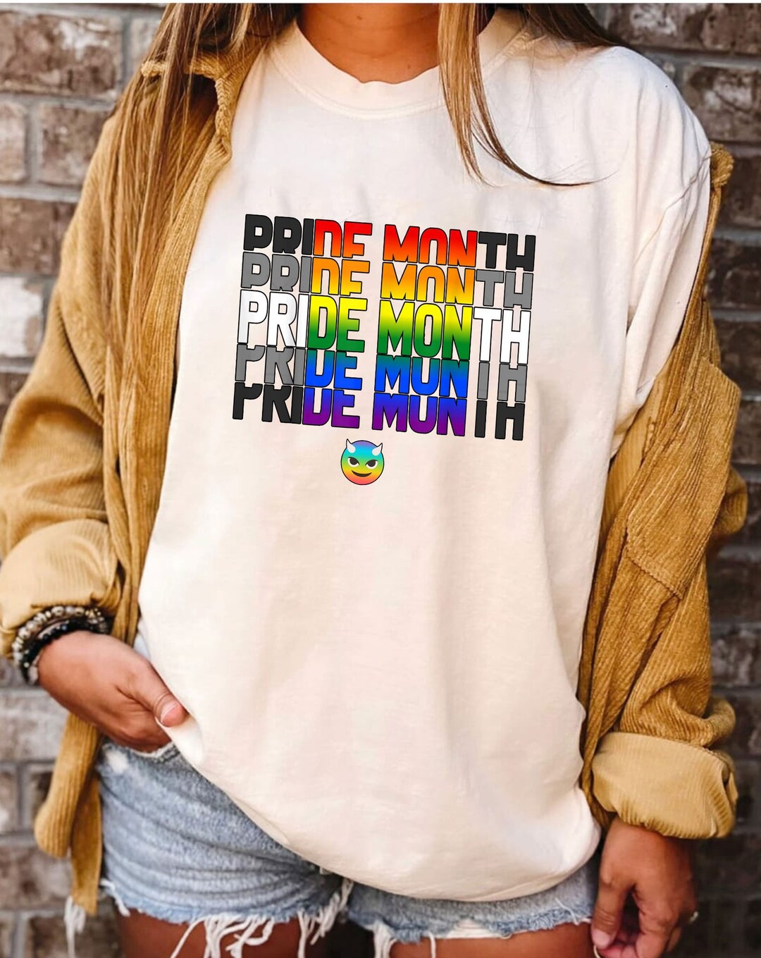 Funny Pride Month Demon Shirt Pride Parade Outfits Rainbow - Etsy