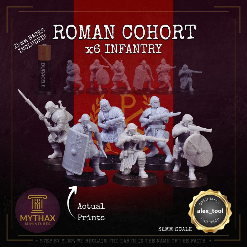 Roman Cohort - Grimdark Trench Proxy Warband - 32mm Resin Miniatures ...