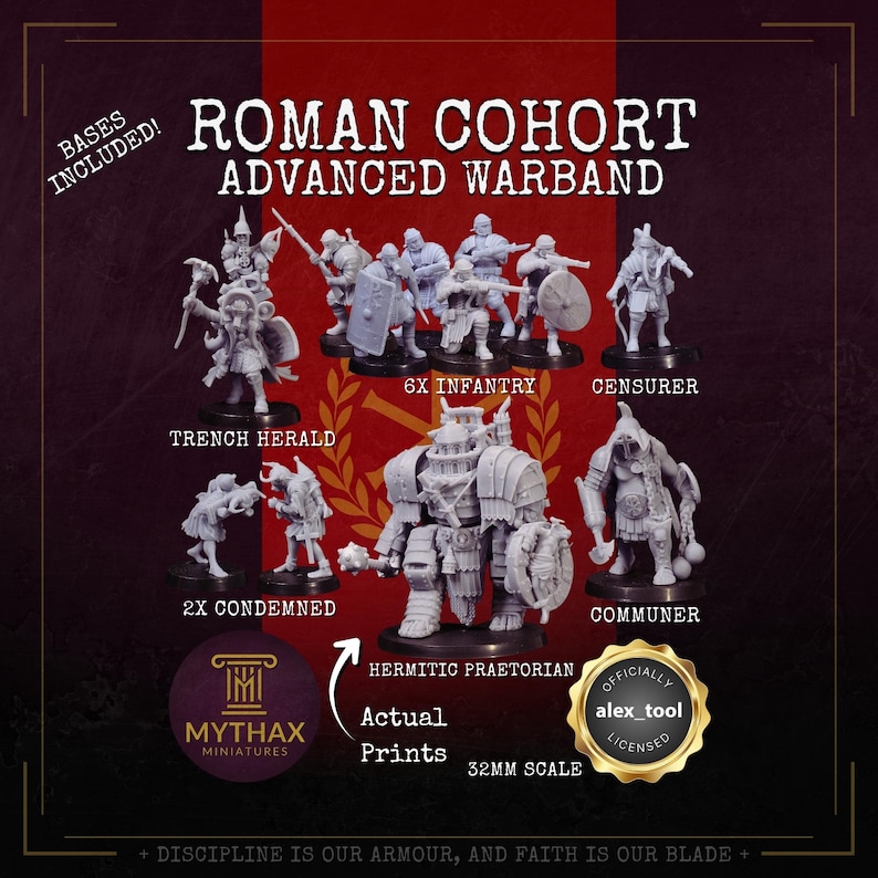 Roman Cohort - Grimdark Trench Proxy Warband - 32mm Resin Miniatures ...
