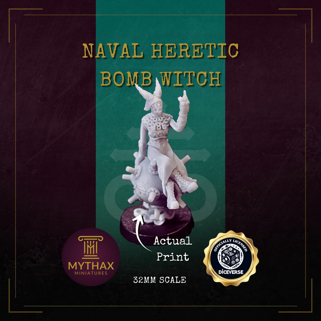Naval Heretics - Bomb Witch - 32mm Scale - Resin 3d Printed - Diceverse ...