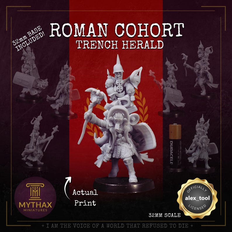 Roman Cohort - Grimdark Trench Proxy Warband - 32mm Resin Miniatures ...