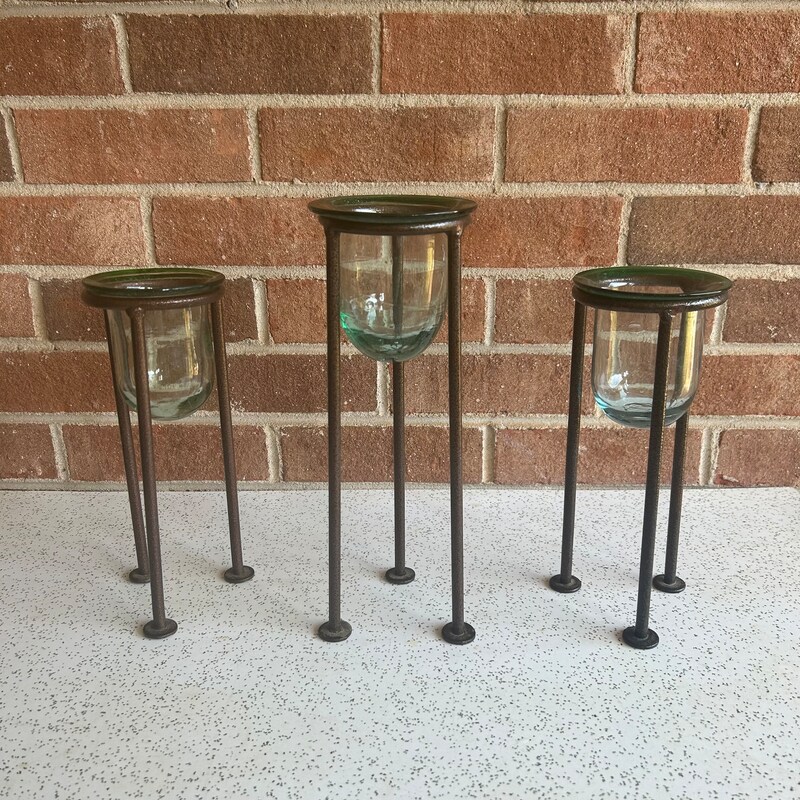 Glass Candle Stand - Etsy