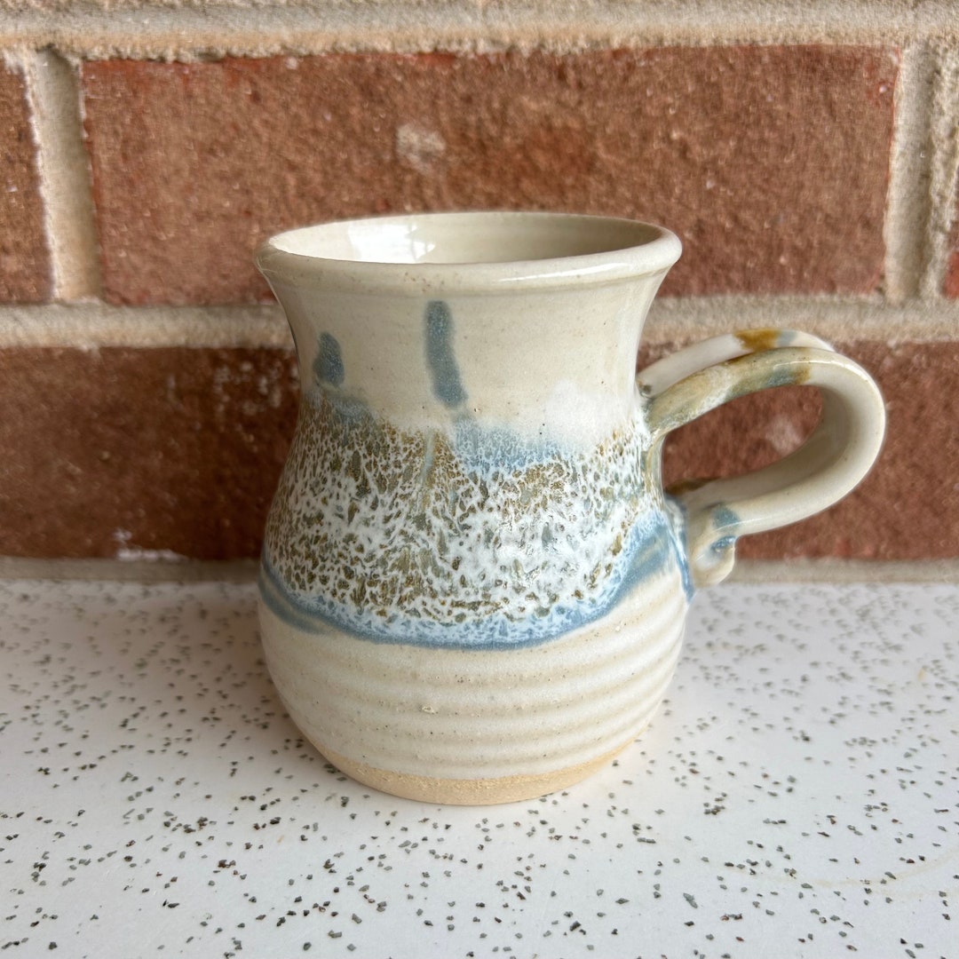 Hand Crafted Art Pottery Cermic Mug, Neutral Tone Speckled Mug, Signed ...