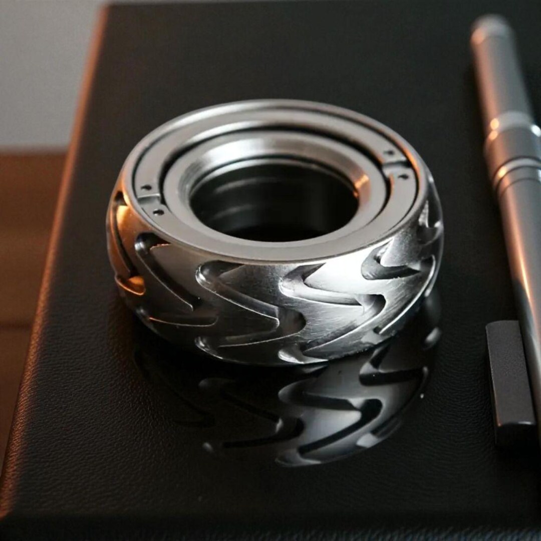 Magnetic Metal Fidget Ring, Spinner Wheel Ring for Adults, Adjustable ...