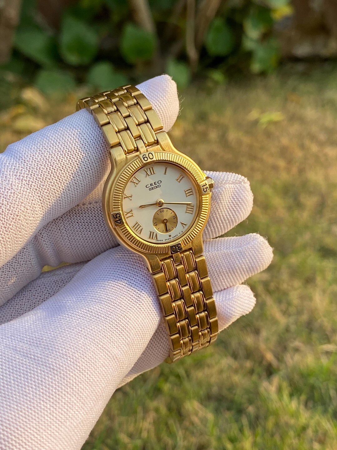 Vintage Seiko Creo Women’s Gold Watch; Subsecond Dial - Etsy