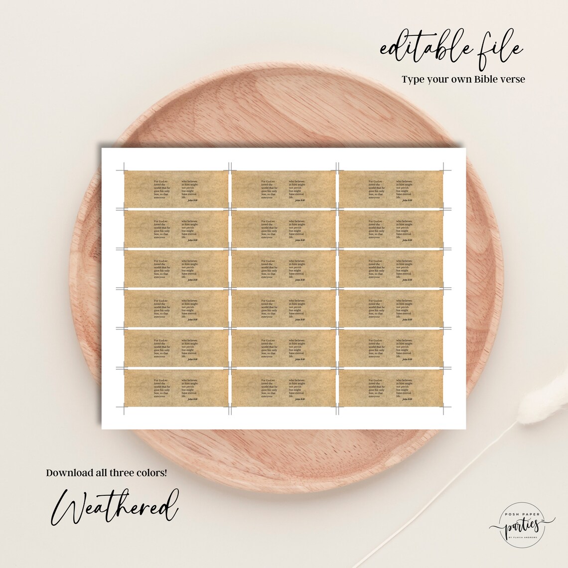 Editable Mini Bible Verses for Chocolate Nuggets, Type Your Own Bible ...
