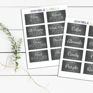 Editable Labels for Organizing Kitchen, Bathroom, Closets, Type and ...