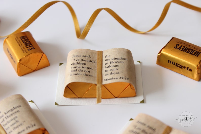 Editable Mini Bible Verses for Chocolate Nuggets, Type Your Own Bible ...