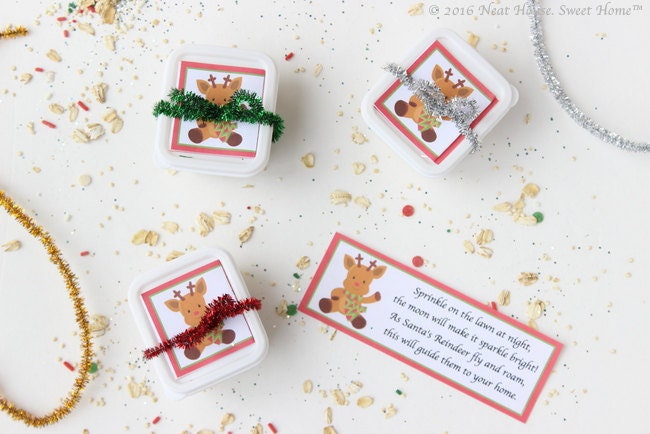 Magic Reindeer Food Poem Printable Tags for Christmas Favors Instant ...