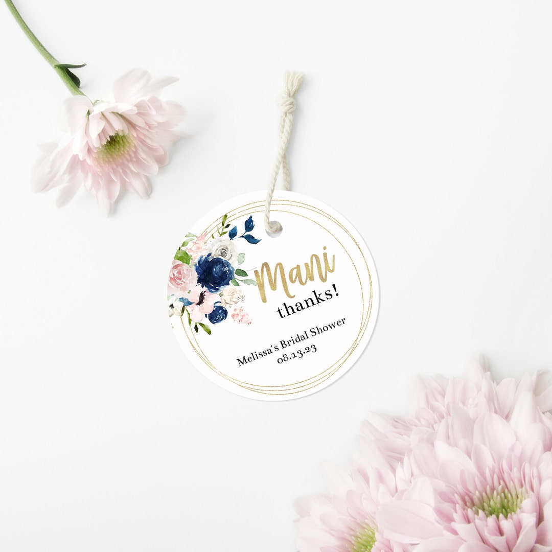 Mani Thanks Tags Editable • Bridal Shower Tags • Editable Nail Polish ...