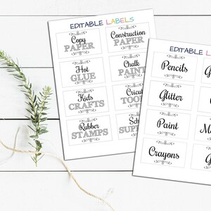Editable Labels for Organizing Kitchen, Bathroom, Closets, Type and ...