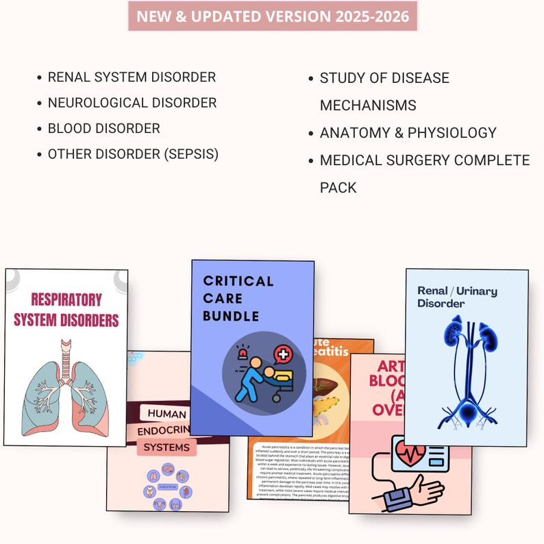 Med-surg Notes Mega Bundle | Nursing Study Guide | Medical-surgical ...