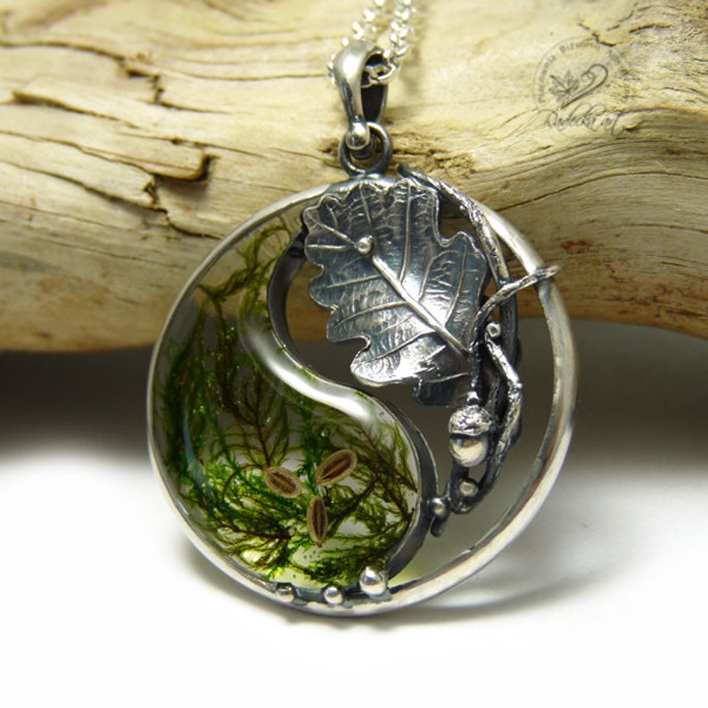 FREE SHIPPING, Yin Yang Jewelry, Yin Yang Necklace, Metal Clay , Yin ...