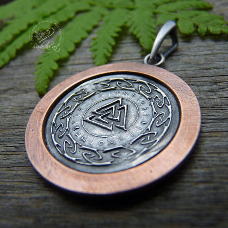 Valknut Pendant Celtic Jewelry Copper Jewelry Valknut | Etsy