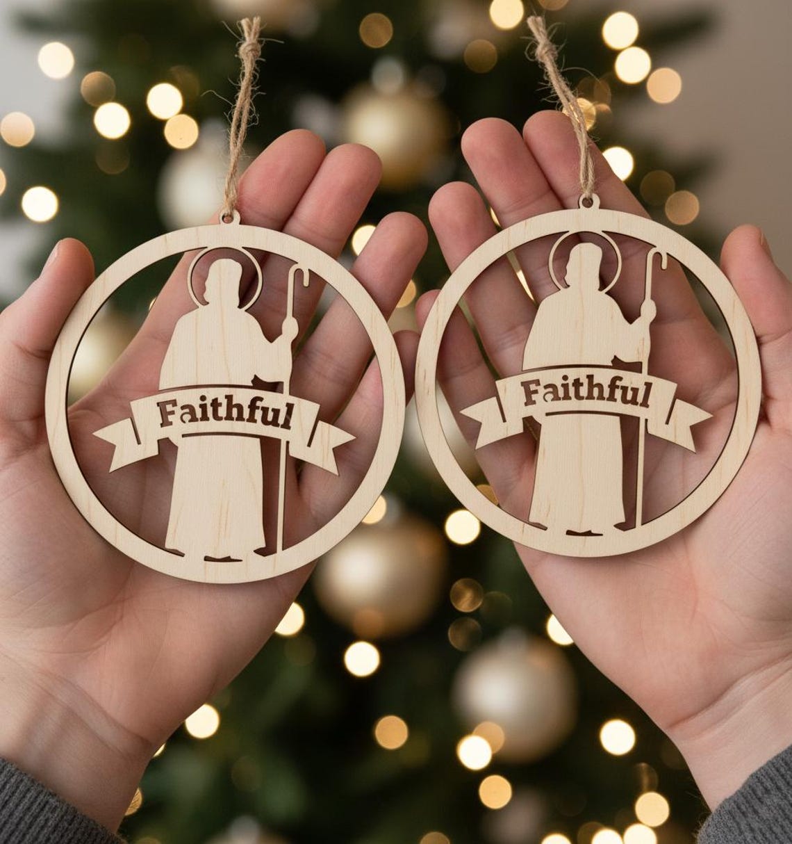 Saint Joseph Ornament, Faithful Christian Laser Cut File (SVG) - Etsy