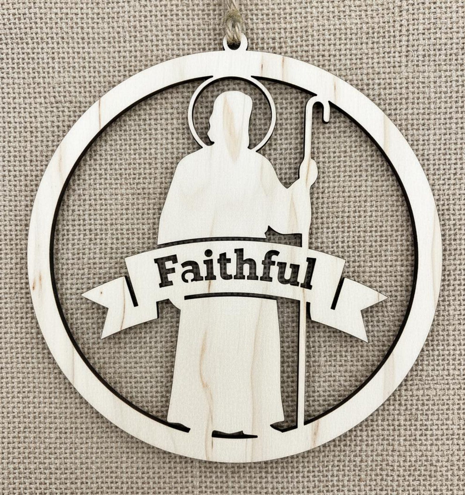 Saint Joseph Ornament, Faithful Christian Laser Cut File (SVG) - Etsy