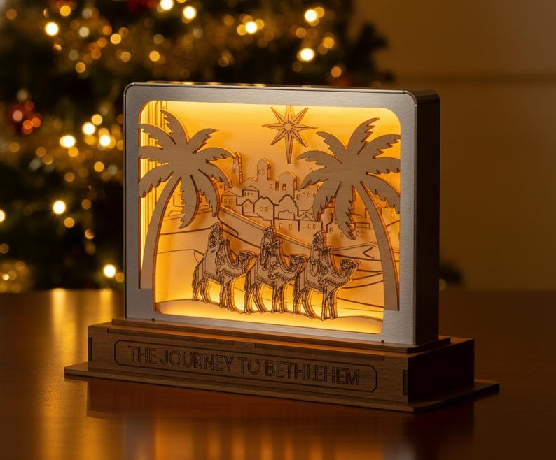 Christmas Nativity Diorama SVG | 3D Standing Scene Laser Cut File |easy ...