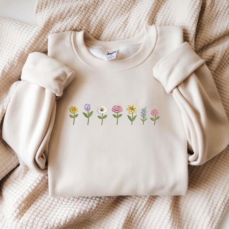 Mini Flower Embroidery Design, Wildflower Bundle Machine File (digital ...