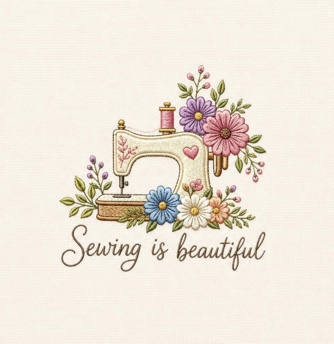 Floral Sewing Machine Embroidery Design, Vintage Machine File (digital ...
