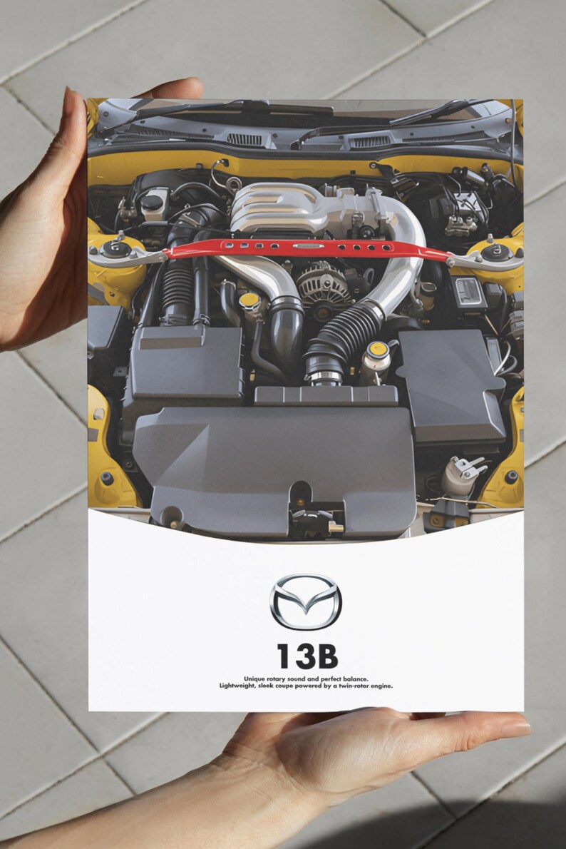 Mazda RX7 13B Rotary Engine Poster: JDM Car Art (digital Download) - Etsy