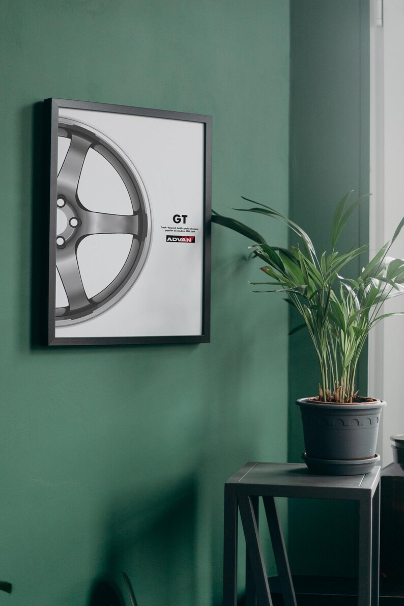 Advan GT Poster JDM Wheel Art Print A4 Digital Download Tuner Car Wall ...