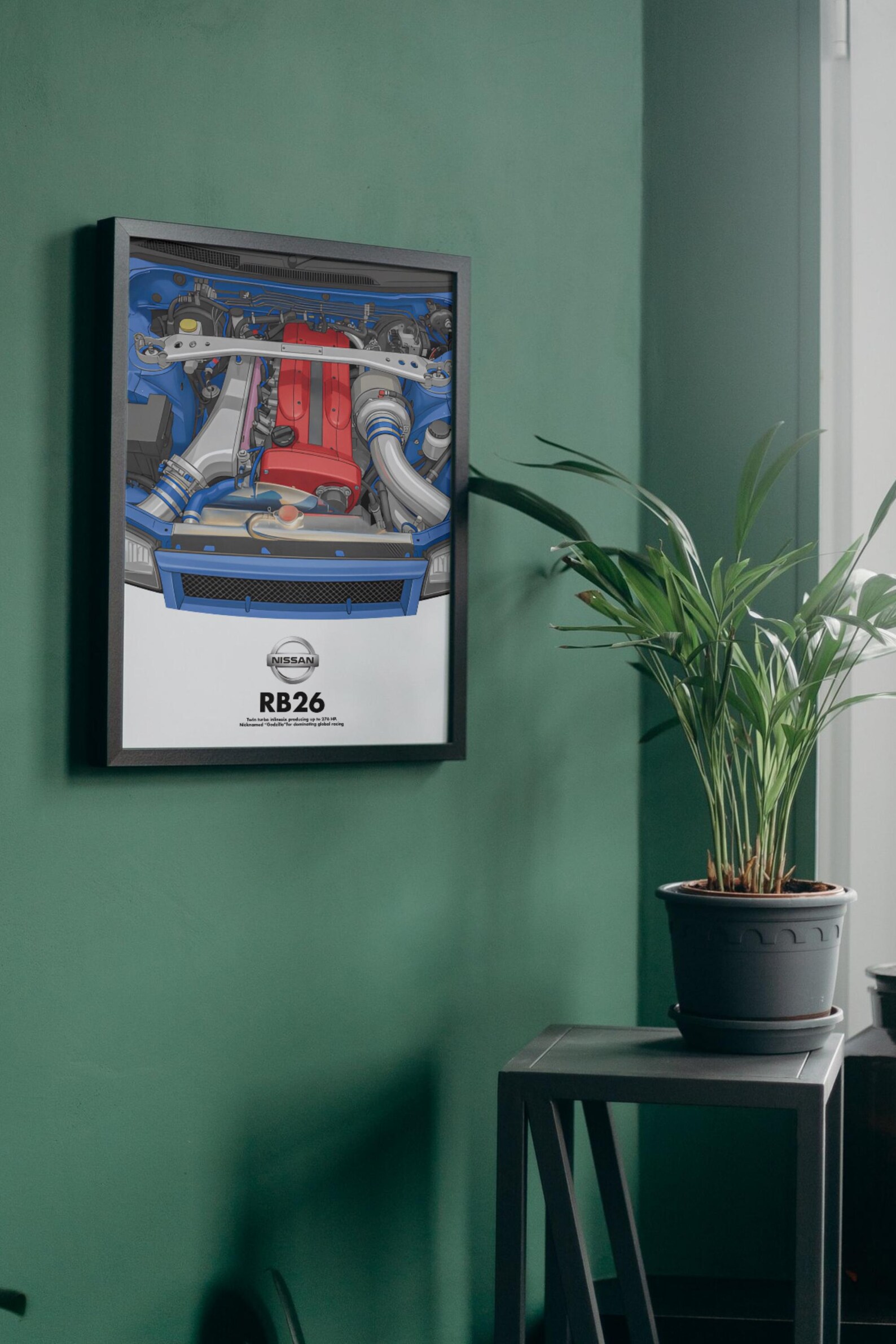 10 JDM Engine Blueprint Layout Poster Bundle: Japanese Car Art (digital ...