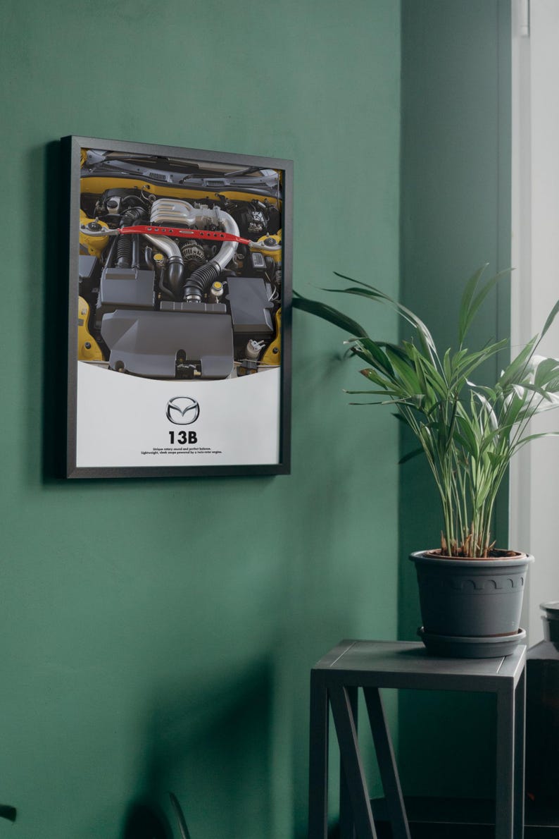 Mazda RX7 13B Rotary Engine Poster: JDM Car Art (digital Download) - Etsy