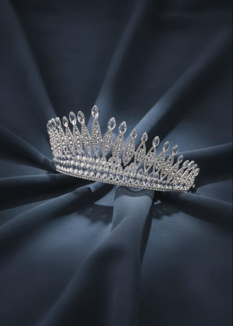 Tall Bridal Crown Headpiece | Regal Statement Wedding Crown - Etsy