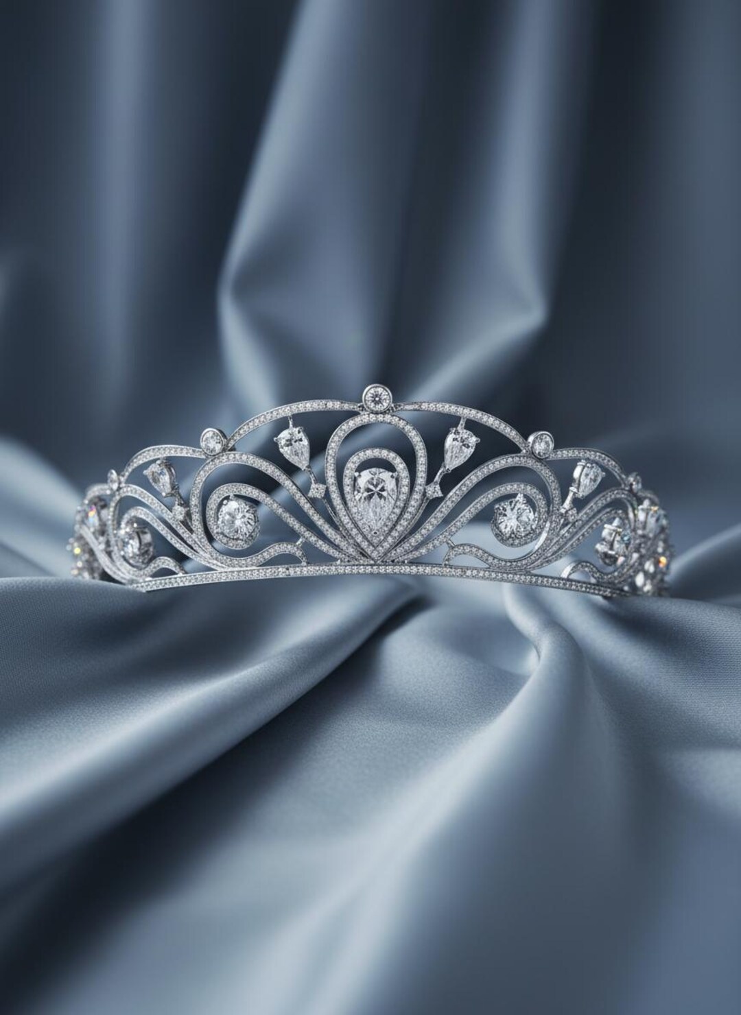 Crowned Grace Bridal Tiara | Vintage Scrollwork Wedding Crown - Etsy