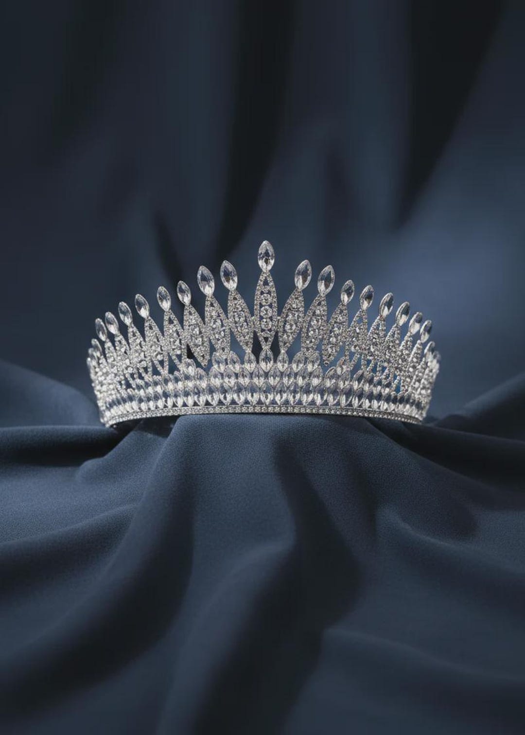 Tall Bridal Crown Headpiece | Regal Statement Wedding Crown - Etsy