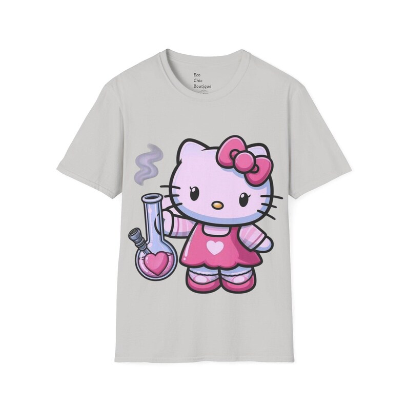 Hello Kitty Smoking Graphic Tee, Funny Unisex Shirt, High Kitty Design ...