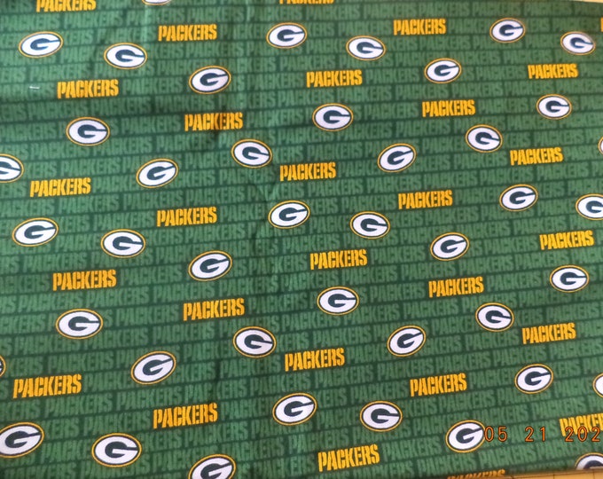 Green Bay Packers Fabric by the 1/2 Yard 18 X 58 Wide Cotton - Etsy