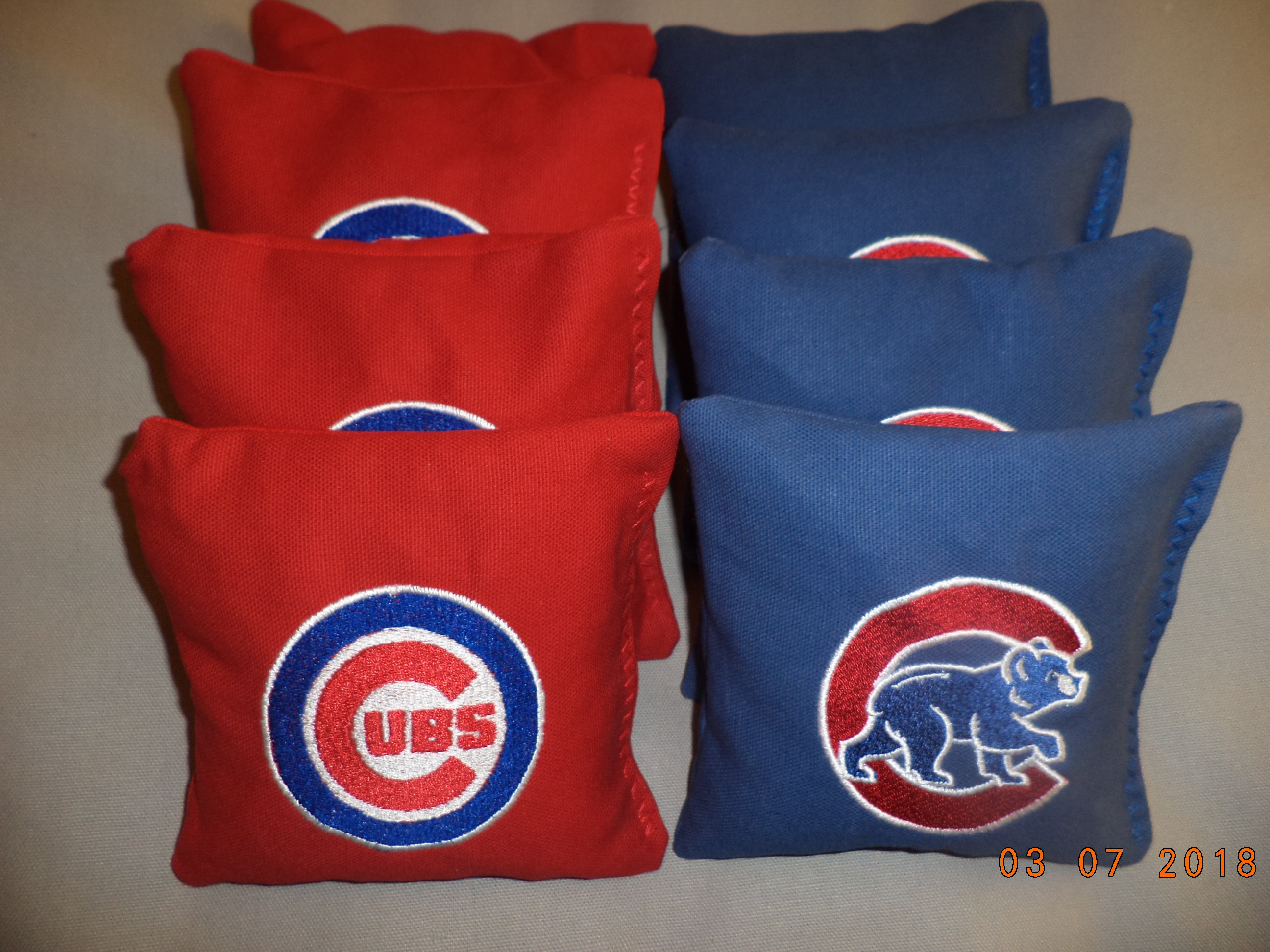 Cornhole Bags Chicago Cubs Corn Hole Bean Bags Baggo Tailgate | Etsy