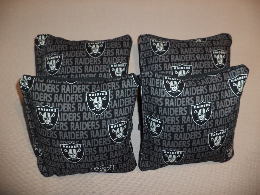 Cornhole Bags Oakland Raiders Corn Hole Bean Bags Baggo Bags Tailgate ...
