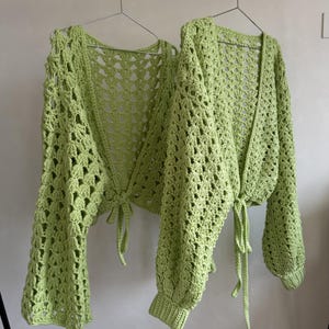 The Matcha - Iris Stitch Crochet Cardigan Pattern - Etsy
