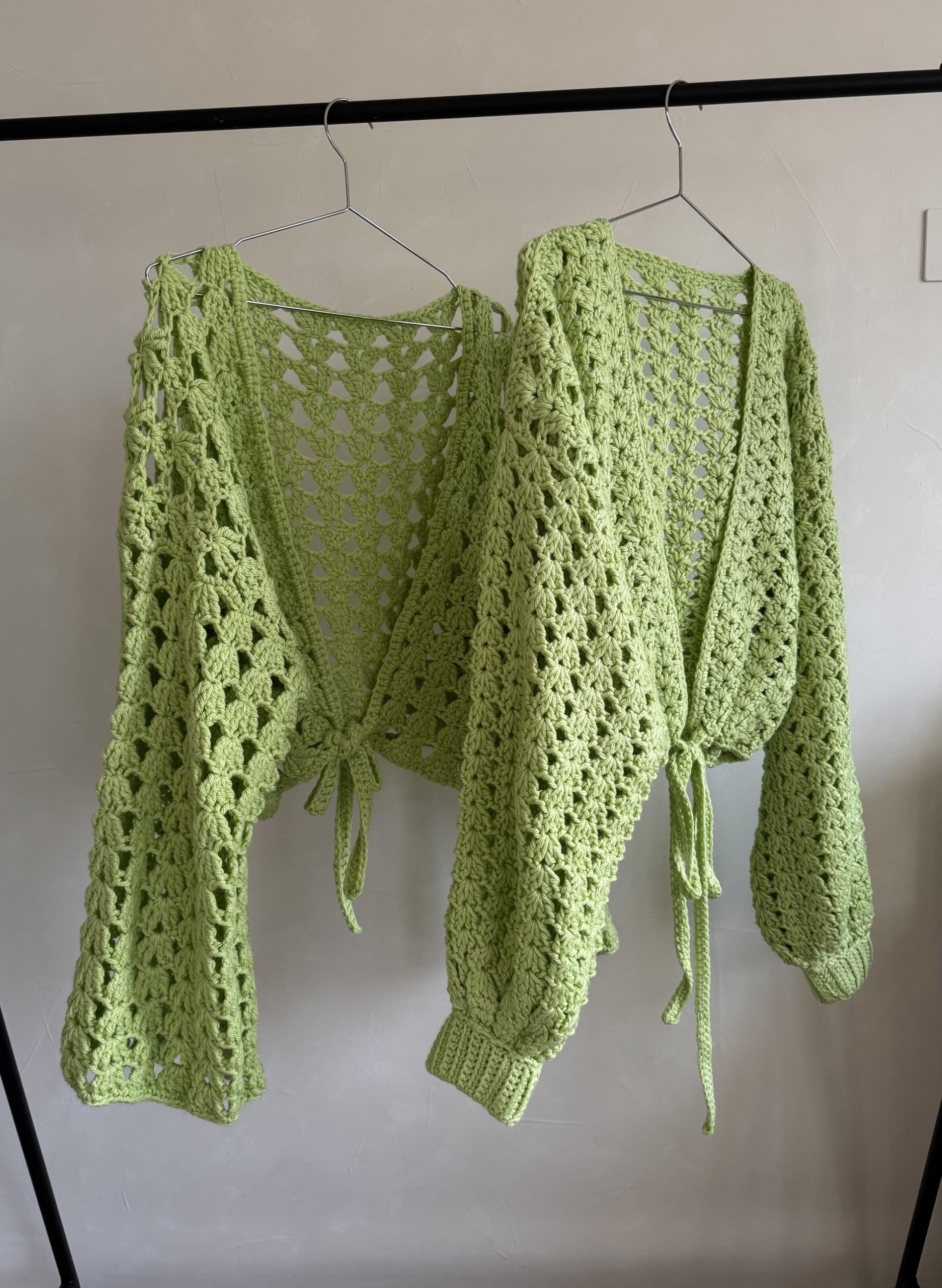 The Matcha - Iris Stitch Crochet Cardigan Pattern - Etsy