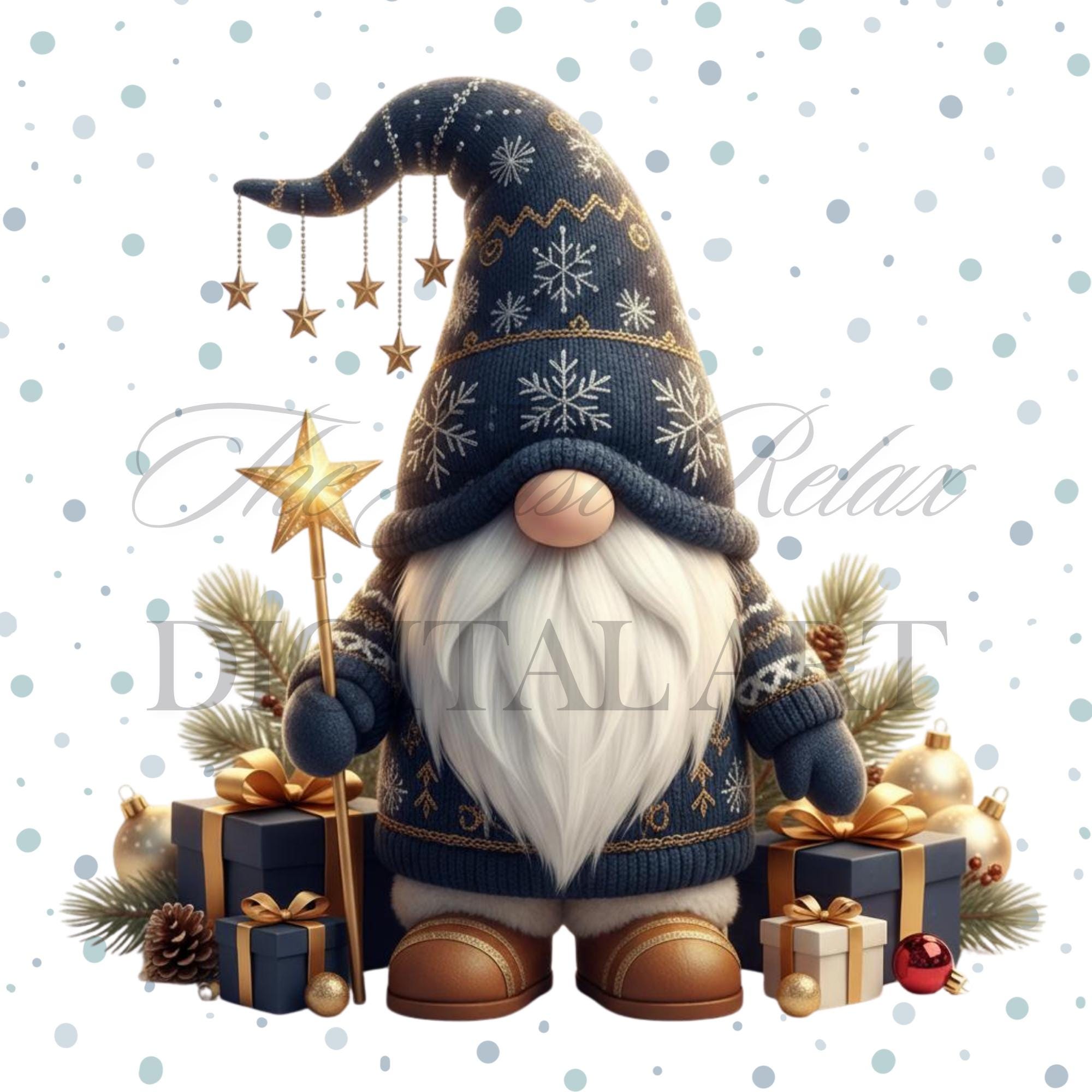 Christmas Gnome Clipart Bundle | Winter Gnome PNG | Holiday Stickers ...
