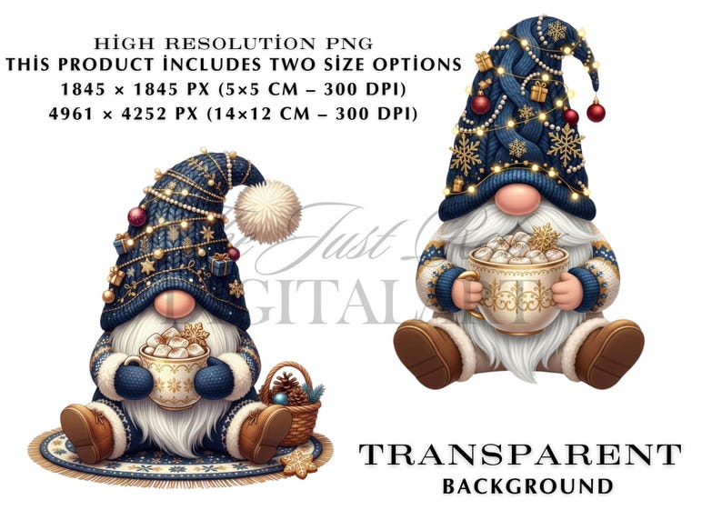 Christmas Gnome Clipart Bundle | Winter Gnome PNG | Holiday Stickers ...